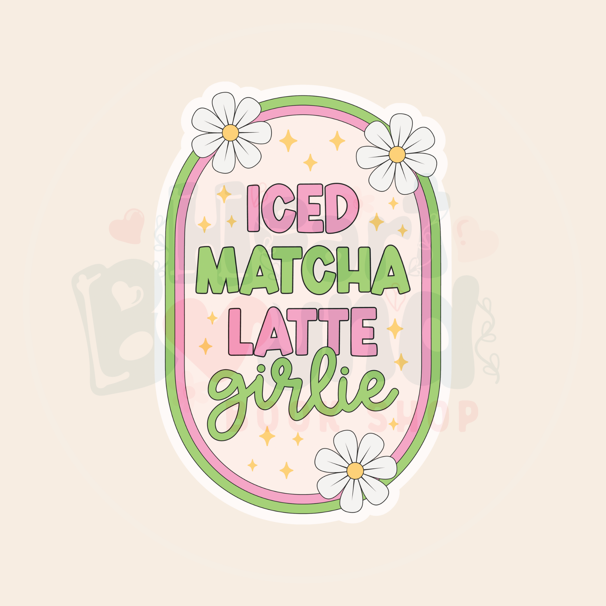 Iced Matcha Latte Girlie – Heartbound Book Shop